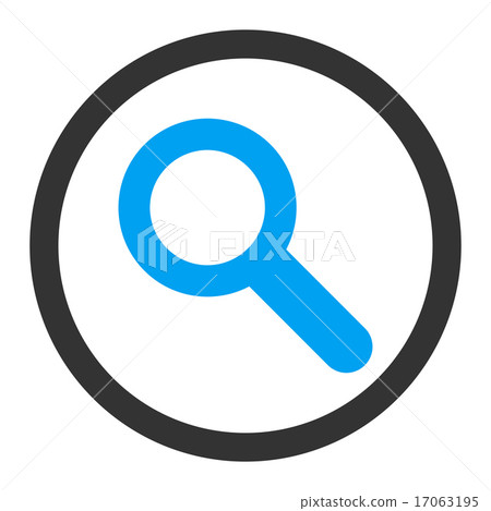 Search flat blue and gray colors rounded vector... - Stock Illustration ...