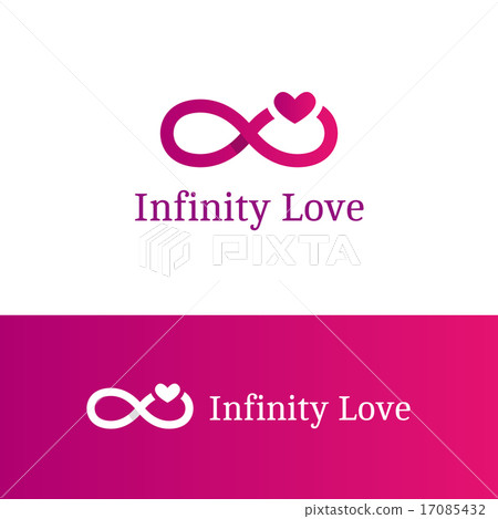 Vector infinity sign with heart logotype.... - Stock Illustration ...