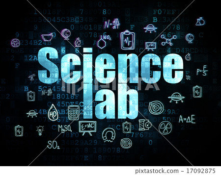 Science concept: Science Lab on Digital background - Stock Illustration ...