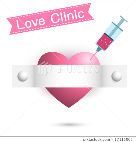 love heart seized injected into the heart. syringe - Stock Illustration ...