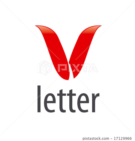 Abstract vector logo red letter V - Stock Illustration [17129966] - PIXTA