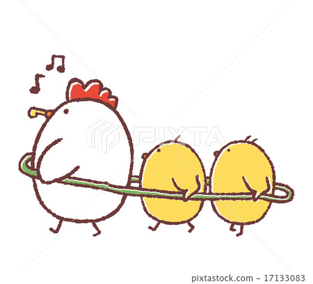 Chicken train of the chick - Stock Illustration [17133083] - PIXTA