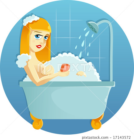 Beauty in the shower - Stock Illustration [17143572] - PIXTA