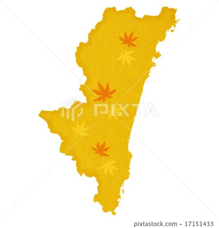 Miyazaki Prefecture Map - Stock Illustration [17151433] - PIXTA