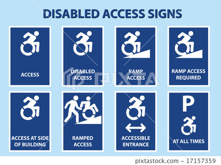 disabled access signs - Stock Illustration [17157359] - PIXTA
