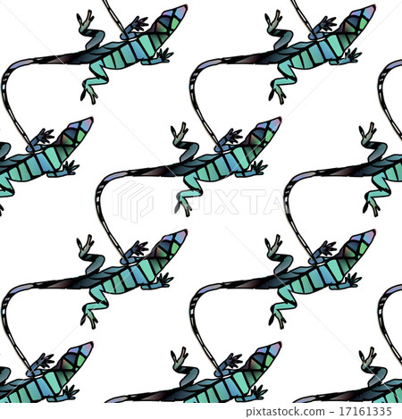 lizard figurine in form of glowing stained glass - Stock Illustration ...