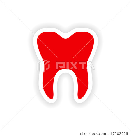 icon sticker realistic design on paper teeth - Stock Illustration ...