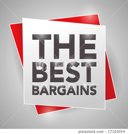 THE BEST BARGAINS , poster design element - Stock Illustration ...