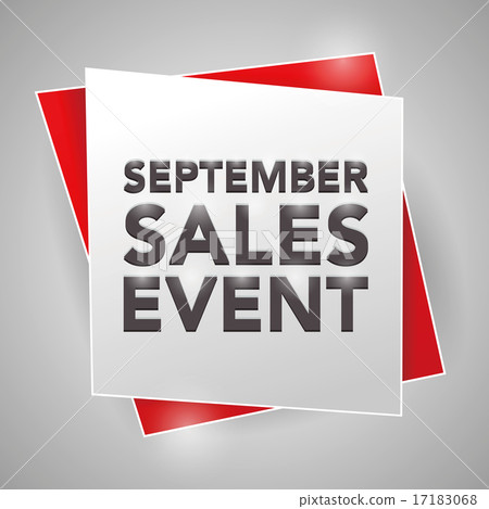 SEPTEMBER SALES EVENT, poster design element - Stock Illustration ...