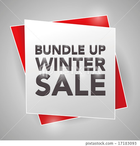 BUNDLE UP WINTER SALE, poster design element - Stock Illustration ...