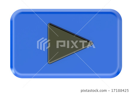blue play icon - Stock Illustration [17188425] - PIXTA