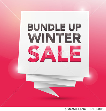 BUNDLE UP WINTER SALE, poster design element - Stock Illustration ...