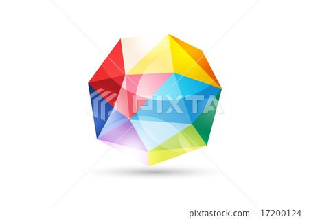 Abstract Tetrahedron globe logo template - Stock Illustration [17200124 ...