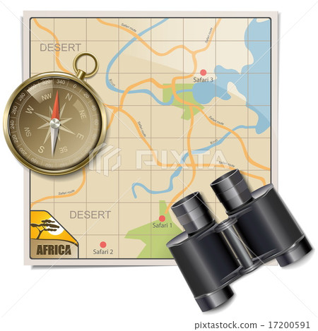 Vector Safari Map - Stock Illustration [17200591] - PIXTA