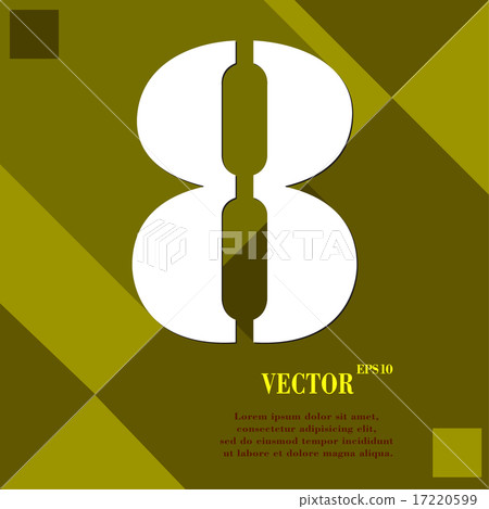 number Eight icon symbol Flat modern web design wi - Stock Illustration ...