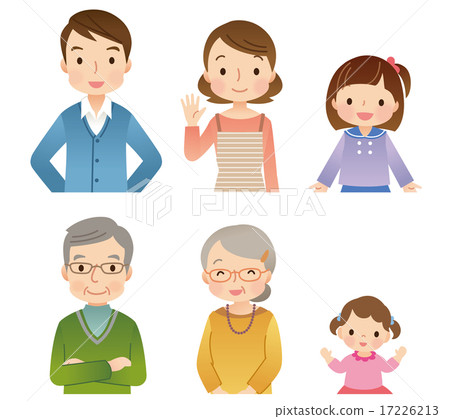 Three generations family member 6 icon - Stock Illustration [17226213 ...