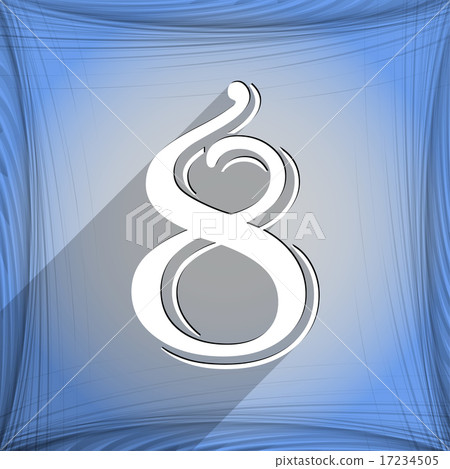 number Eight icon symbol Flat modern web design wi - Stock Illustration ...