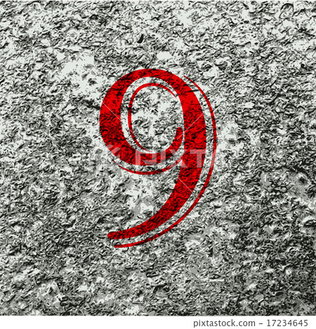 number Nine icon symbol Flat modern web design wit - Stock Illustration ...