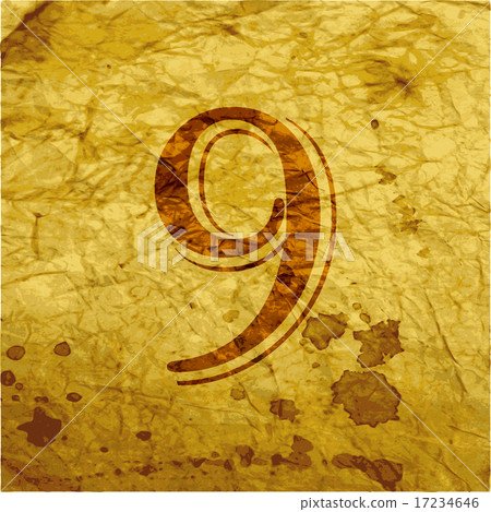 number Nine icon symbol Flat modern web design wit - Stock Illustration ...