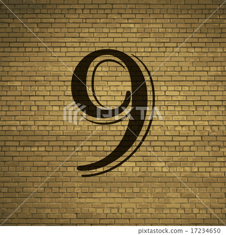 number Nine icon symbol Flat modern web design wit - Stock Illustration ...