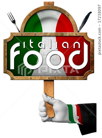 Italian Food - Sign with Hand of Chef-插圖素材 [17238097] - PIXTA圖庫
