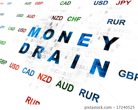 Currency concept: Money Drain on Digital... - Stock Illustration ...