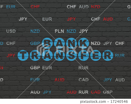 Banking concept: Bank Transfer on wall background - Stock Illustration ...