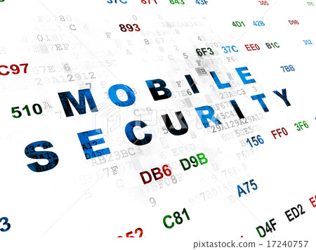 Security concept: Mobile Security on Digital... - Stock Illustration ...