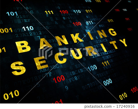 Protection concept: Banking Security on Digital... - Stock Illustration ...