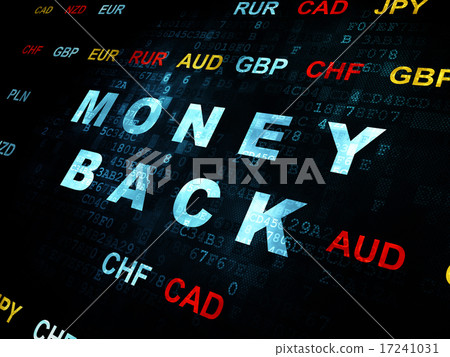 Business concept: Money Back on Digital background - Stock Illustration ...