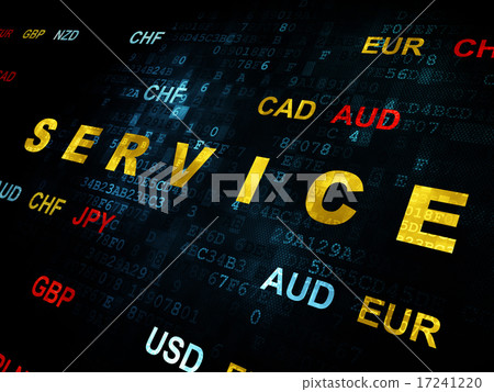 Finance concept: Service on Digital background - Stock Illustration ...