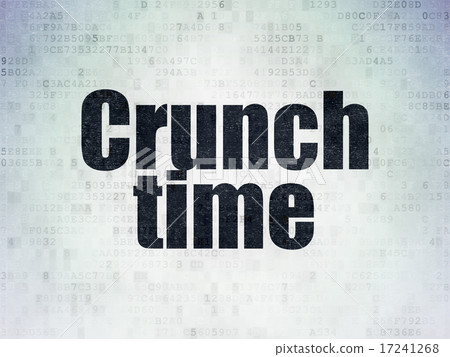 Business concept: Crunch Time on Digital Paper... - Stock Illustration ...