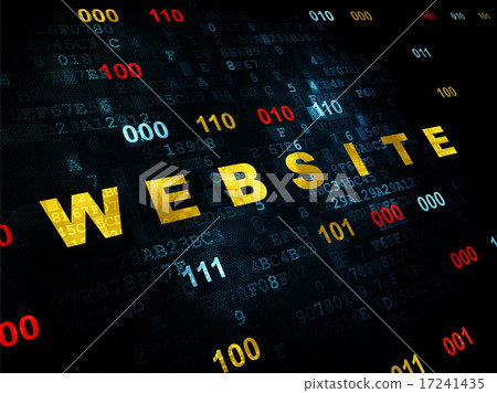 Web design concept: Website on Digital background - Stock Illustration ...