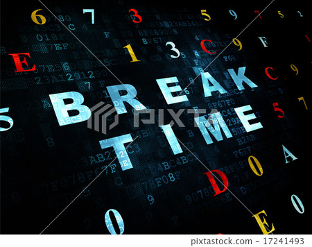 Time concept: Break Time on Digital background - Stock Illustration ...