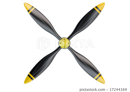 Airplane propeller with 4 blades - Stock Illustration [17244169] - PIXTA