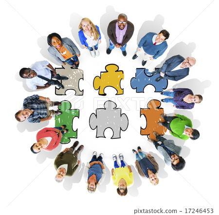 Jigsaw Puzzle Connection Corporate Team... - Stock Photo [17246453] - PIXTA