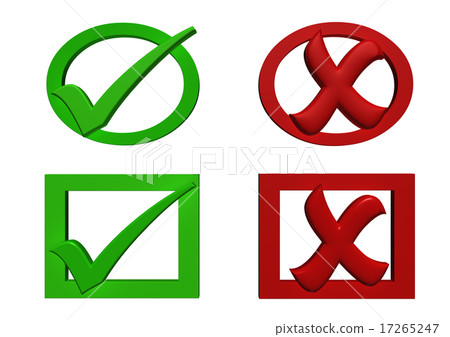 Checkbox and Cross 3D - Stock Illustration [17265247] - PIXTA