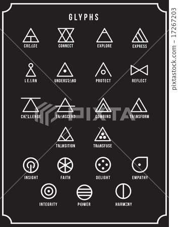 Glyphs set - Stock Illustration [17267203] - PIXTA