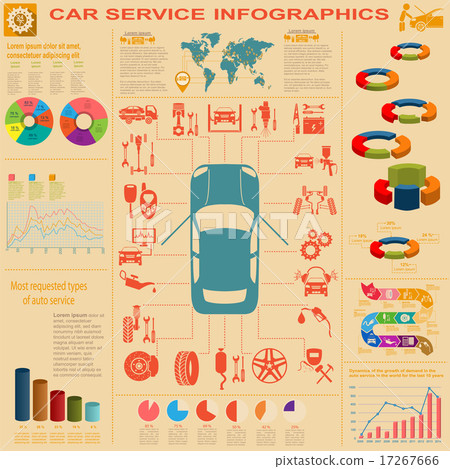 Car service, repair Infographics - Stock Illustration [17267666] - PIXTA