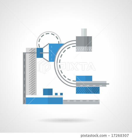 Flat color x-ray machine vector icon - Stock Illustration [17268307 ...