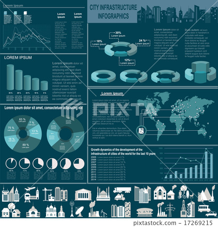 Infrastructure city, vector infographics - Stock Illustration [17269215 ...