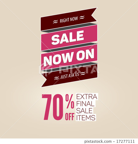 Vintage sale vector template. - Stock Illustration [17277111] - PIXTA