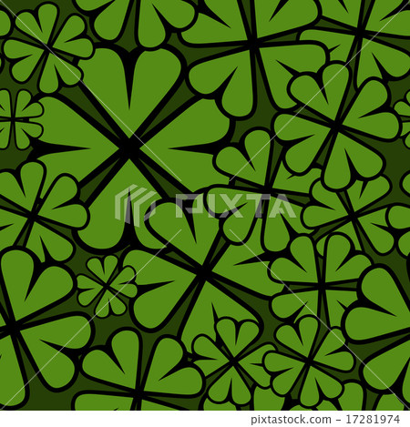 Seamless shamrock leaf pattern - Stock Illustration [17281974] - PIXTA