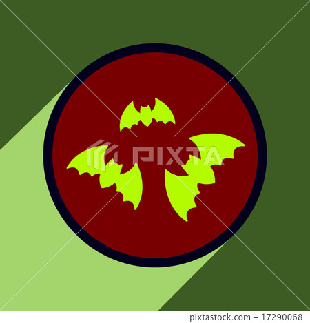 Flat with shadow Icon bats on a colored background - Stock Illustration ...