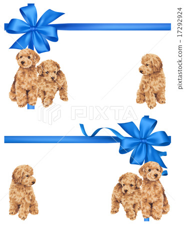 Cute dog and ribbon - Stock Illustration [17292924] - PIXTA