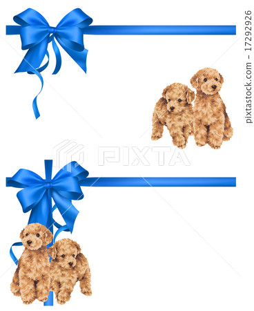 Cute dog and ribbon - Stock Illustration [17292926] - PIXTA