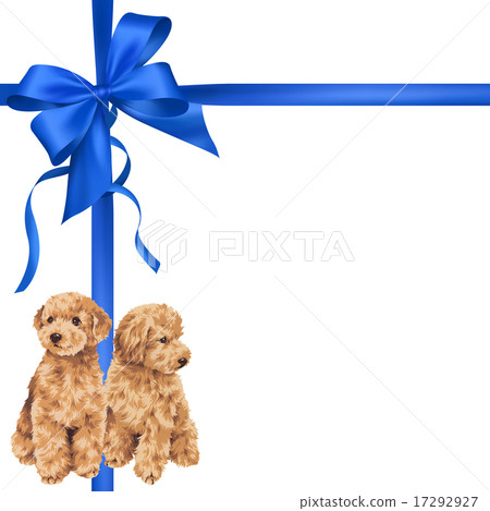 Cute dog and ribbon - Stock Illustration [17292927] - PIXTA