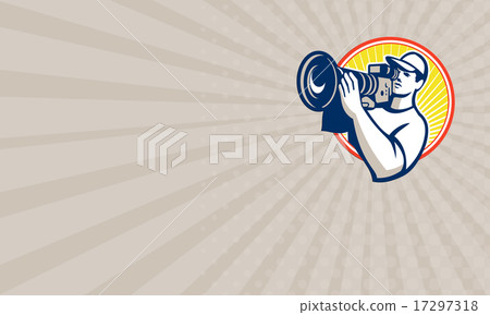 Business card Cameraman Film Crew HD Video Camera - Stock Illustration ...