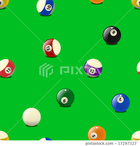 Set of color billiards balls, seamless pattern. - Stock Illustration ...