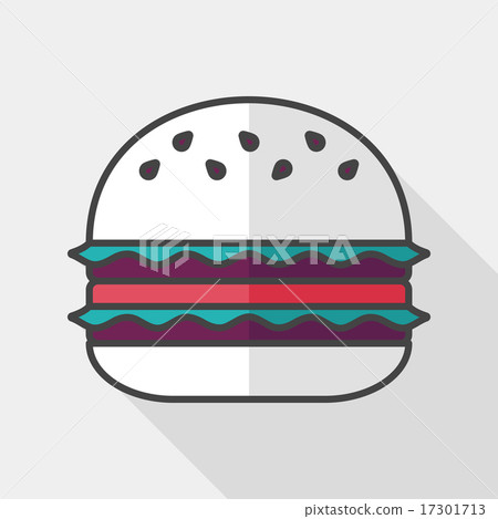 sandwich flat icon with long shadow,eps10 - Stock Illustration ...